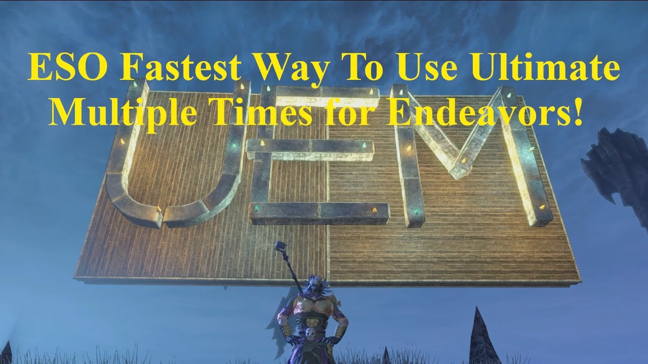 ESO Fastest Way to Use Your Ultimate Multiple Times for Endeavors - YouTube