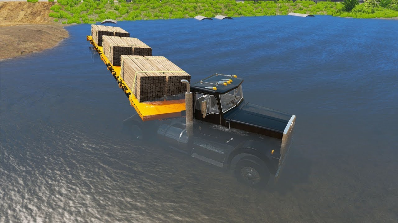 Car Vs Deep Water #4k BeamNg Drive - YouTube