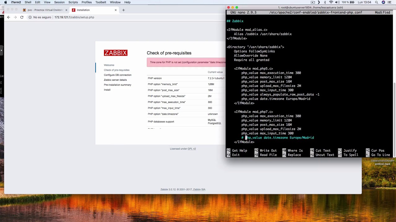 Zabbix Configure Frontend Youtube
