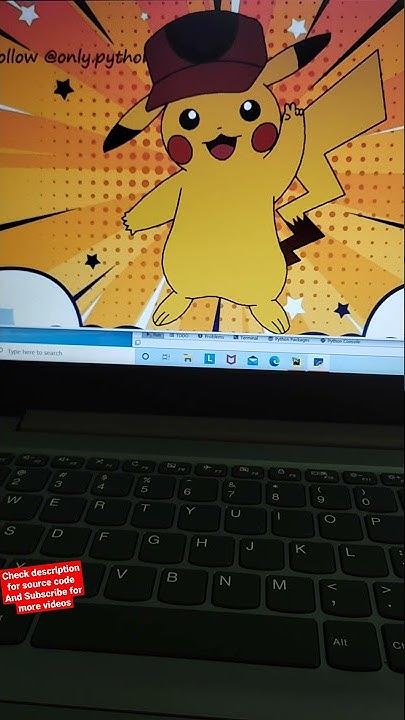 Draw Pikachu with image background using python turtle graphics. #pikachu #turtlegraphics #viral ...