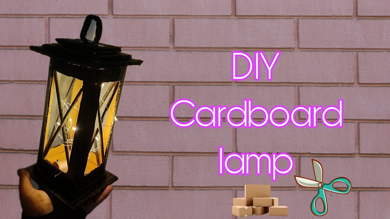 DIY Cardboard lamp|cardboard craft|#craft#diy - YouTube
