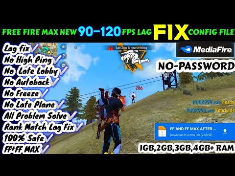 😅FREE FIRE AND FREE FIRE MAX 90-120 FPS LAG FIX CONFIG FILE😅 ️NEW LAG ...