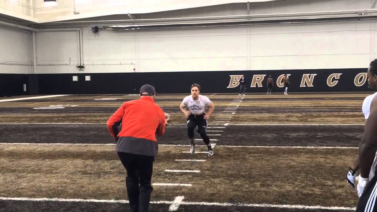 Justin Currie participates in Western Michigan's NFL Pro Day - YouTube