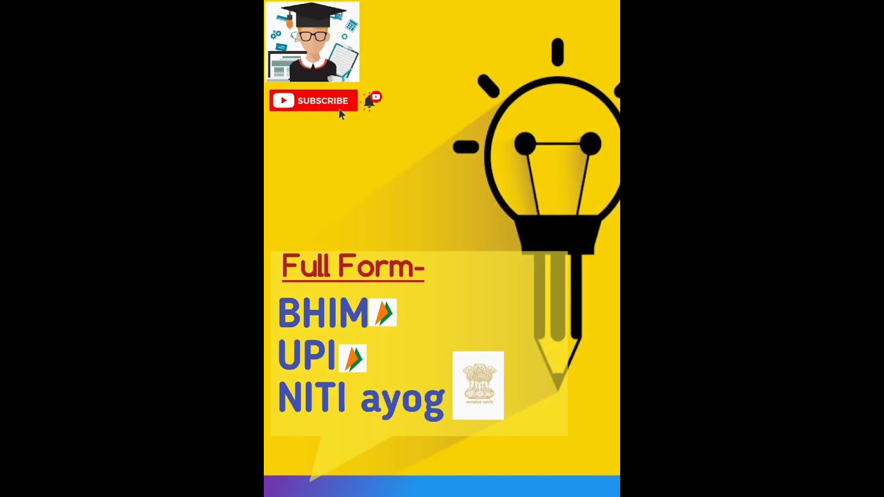 Full form || niti ayog, bhim, upi||#shortgk #ssccgl #uppolice - YouTube