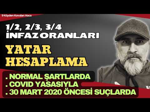 YATAR HESAPLAMA İNFAZ ORANLARI 30 MART 2020 COVID YASASI DENETİMLİ SERBESTLİK #yeniyargipaketi  #af 