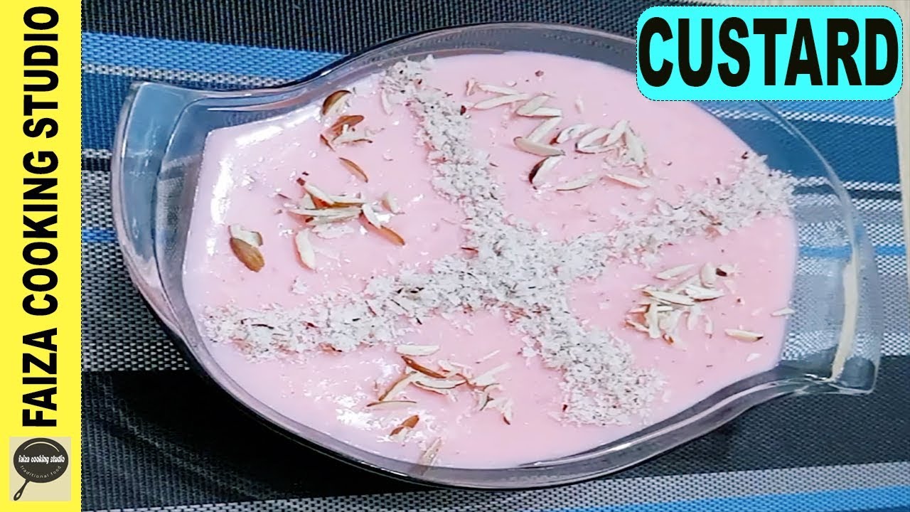CUSTARD RECIPE | SIMPLE VILLAGE STYLE | FAIZA COOKING STUDIO - YouTube