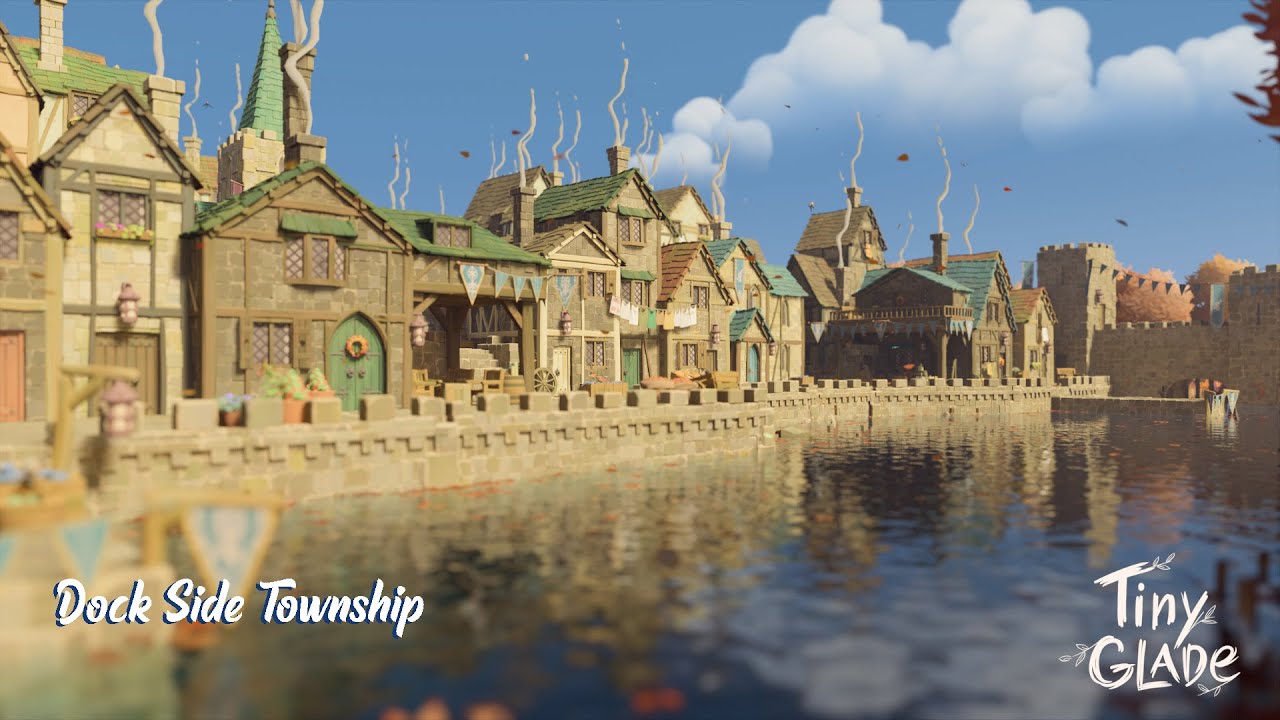Dock Side Township | Tiny Glade Chill Speed Building - YouTube