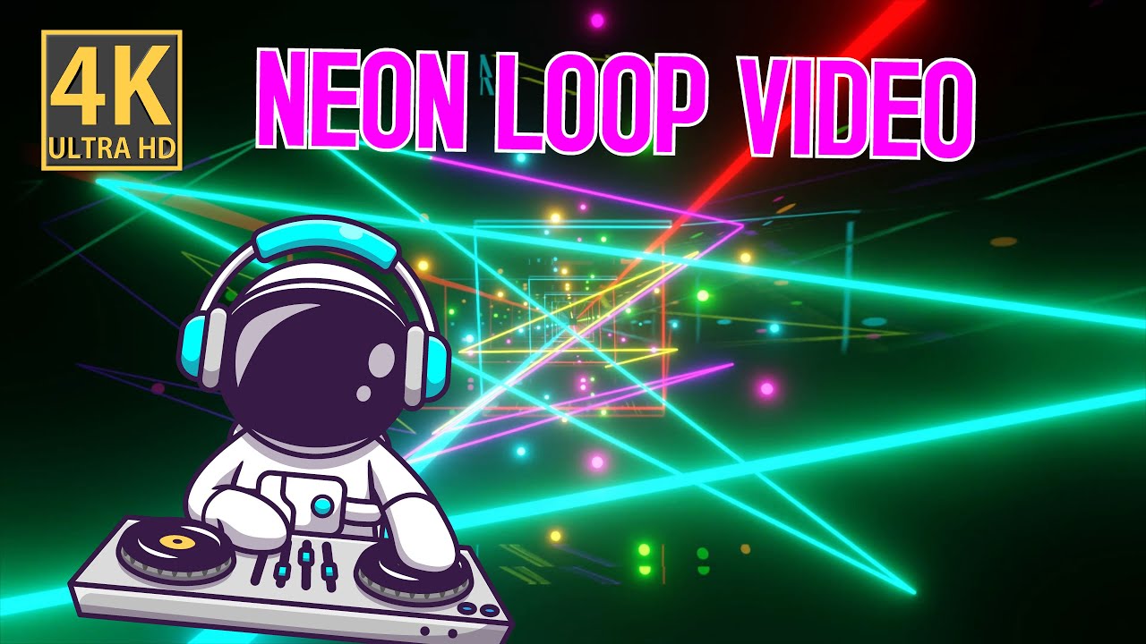 👍 VJ Loops Seamless Infinite [ NEON ] Lines Background Video in 4K ...