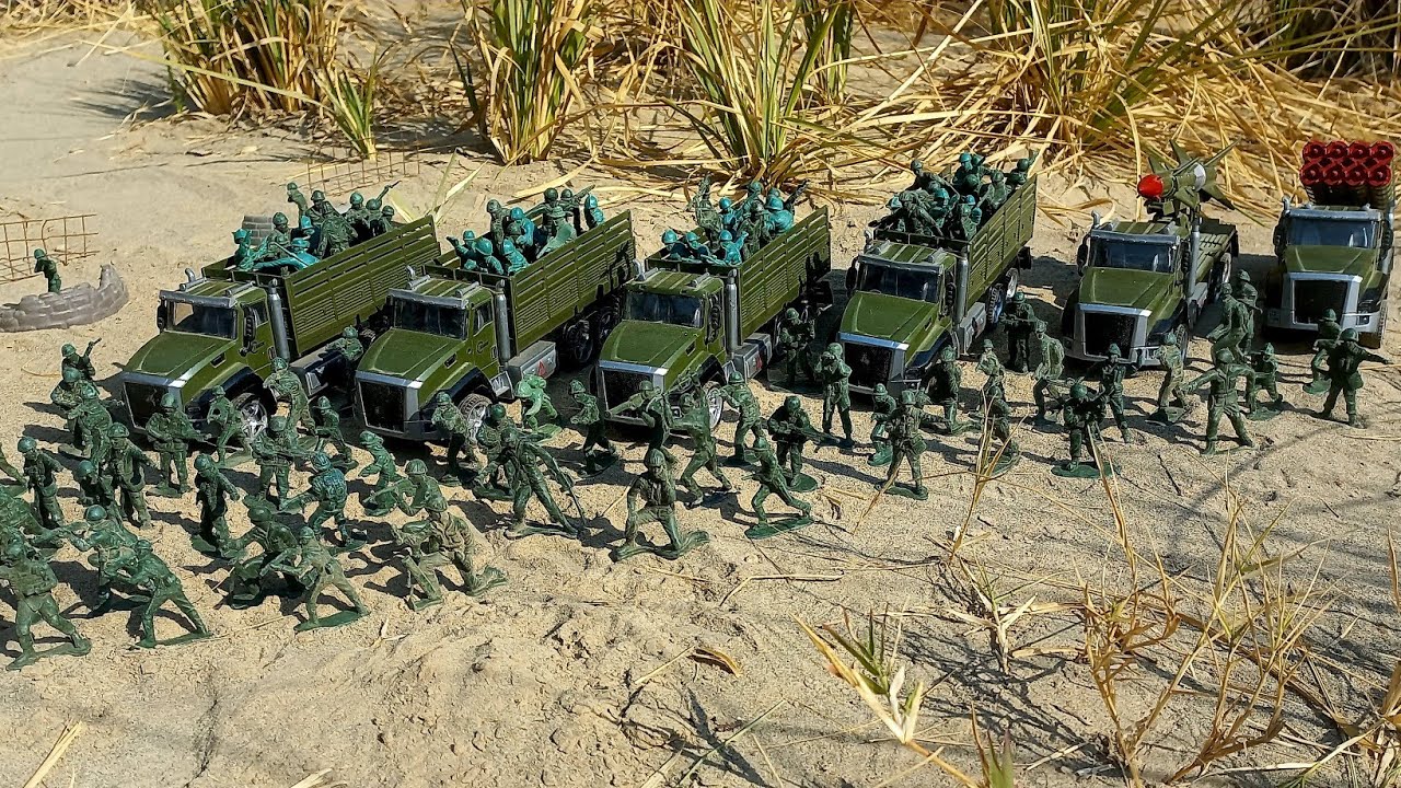 Army Men: Big Green Army Convoy Attack on Grey Army (Army men ...