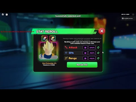 Anime Vanguards Godly Stats Reroll - YouTube
