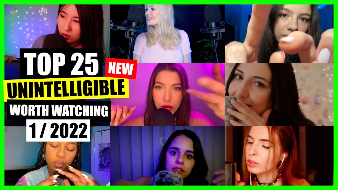 TOP 25 / ASMR / INAUDIBLE / UNINTELLIGIBLE (Whispering, Close Up ...