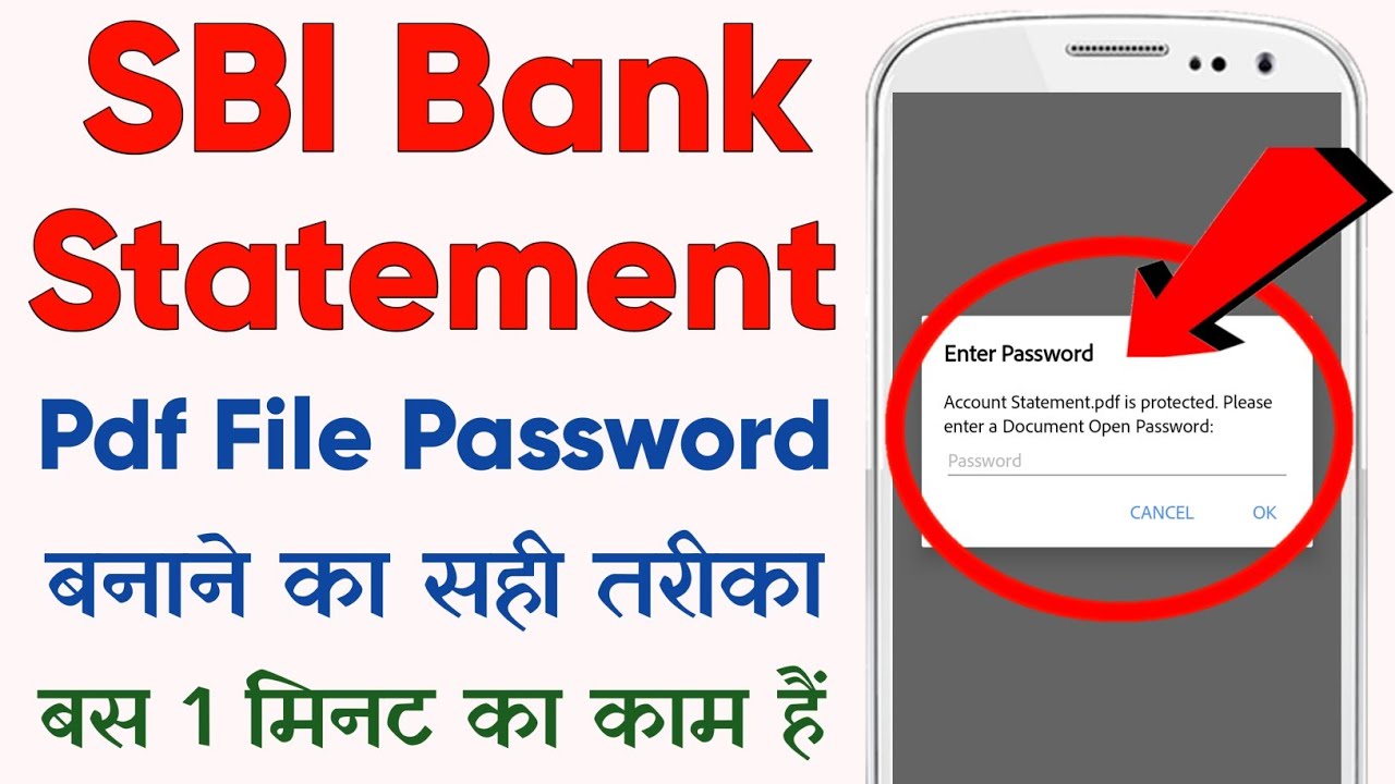 SBI Bank Statement Pdf Password Kaise Banaye - How To Create Password ...