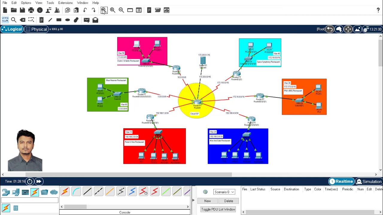 Restaurant Network Design with student ID ip addressing scheme | Cisco ...