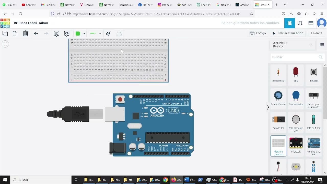 Arduino Introducción LED parpadeando Tinkercad TIC ESO Bachillerato IES Monterroso - YouTube