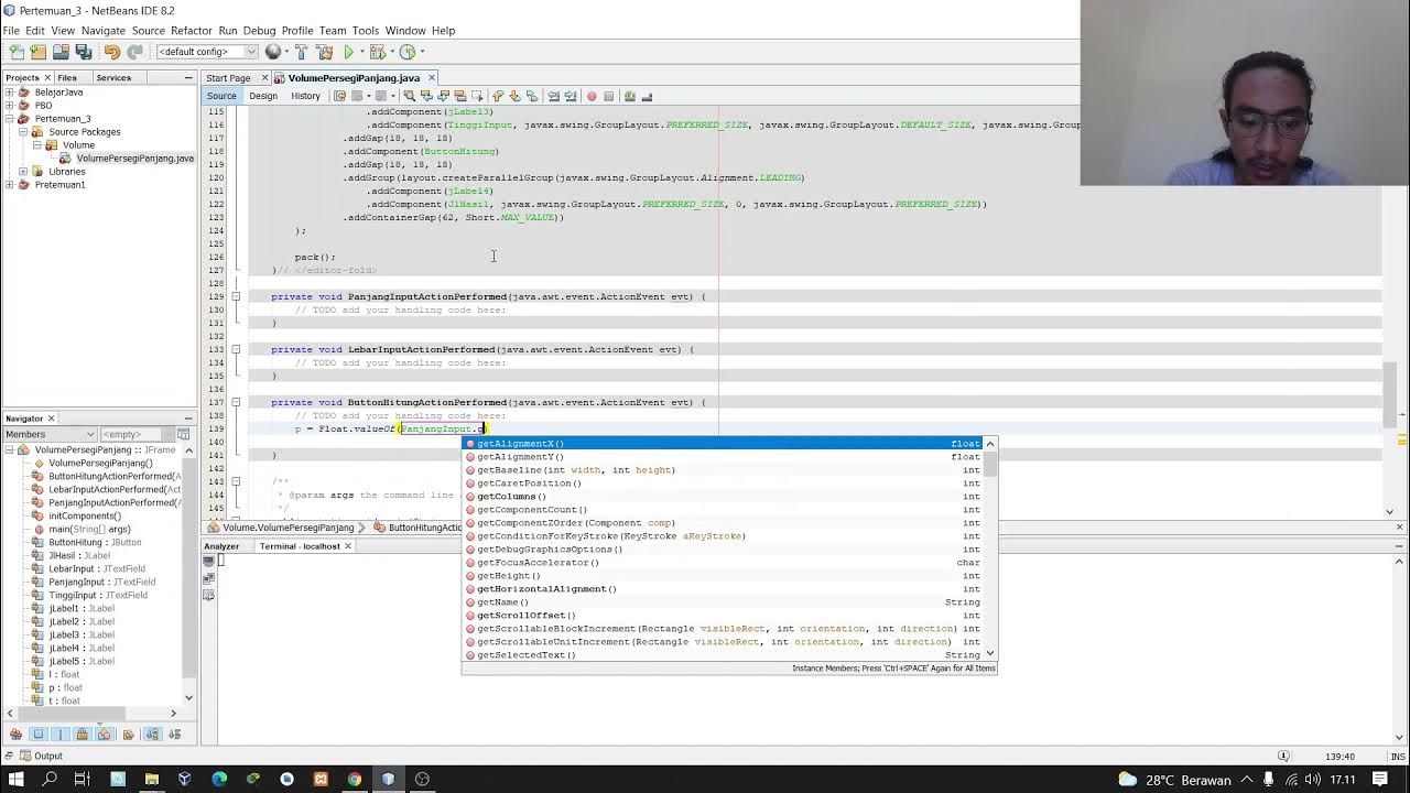 Simple Aplikasi Io Gui Menggunakan Jframe Youtube