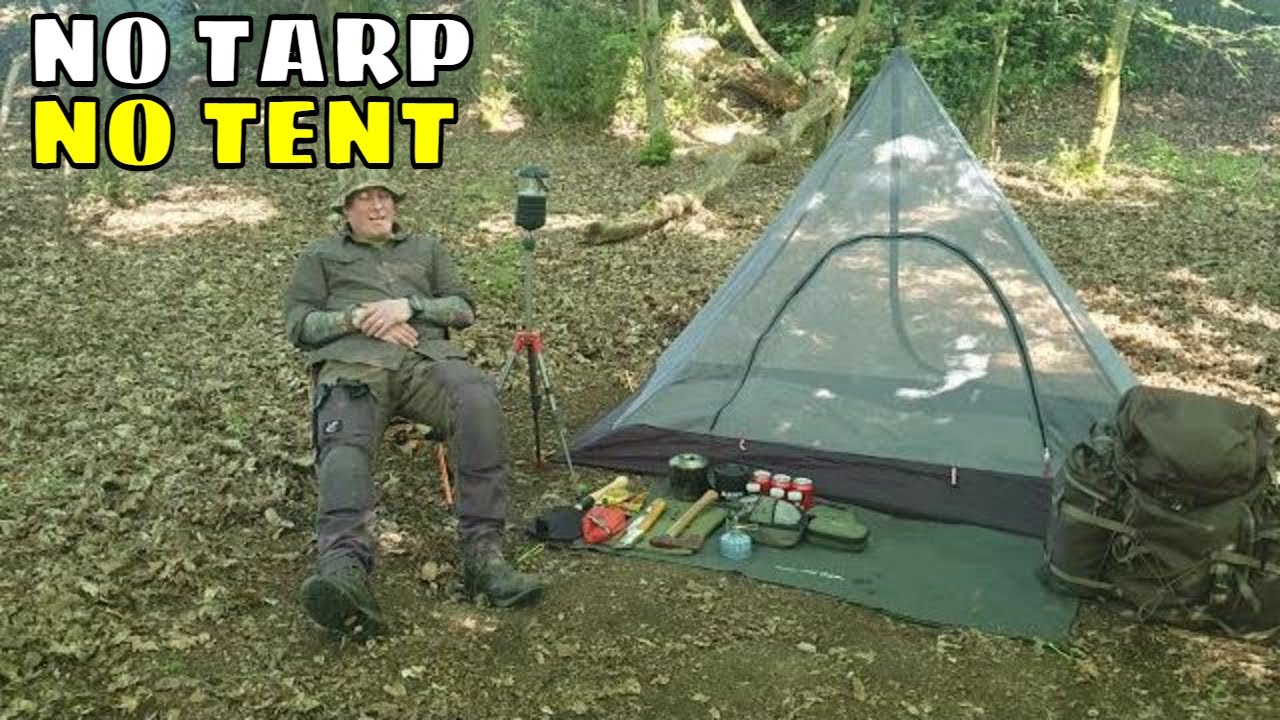 Uk Woodland Camping - No Tarp, No Tent, 4k - YouTube