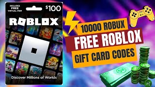New Update Get Free 10000 Roblox Gift Card Codes Get Free 100 Robux ...