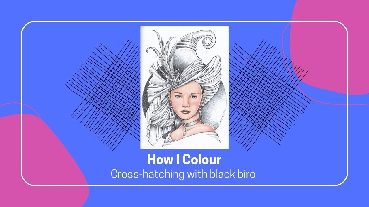How I colour - Cross hatching with black biro ( tutorial/speed colour ...
