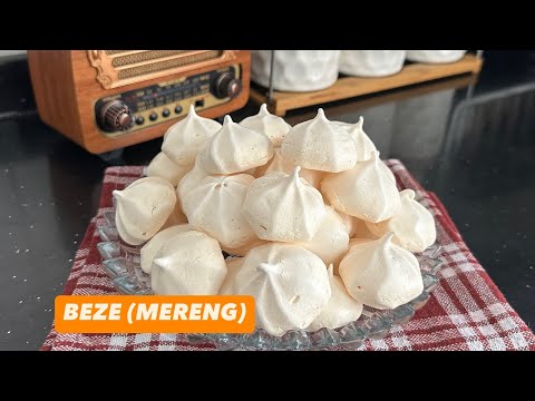 BEZE (MERENG) Nasıl yapılır köpük kurabiye olarak da bilinen dünyanın en az malzemeli tatlısı #beze