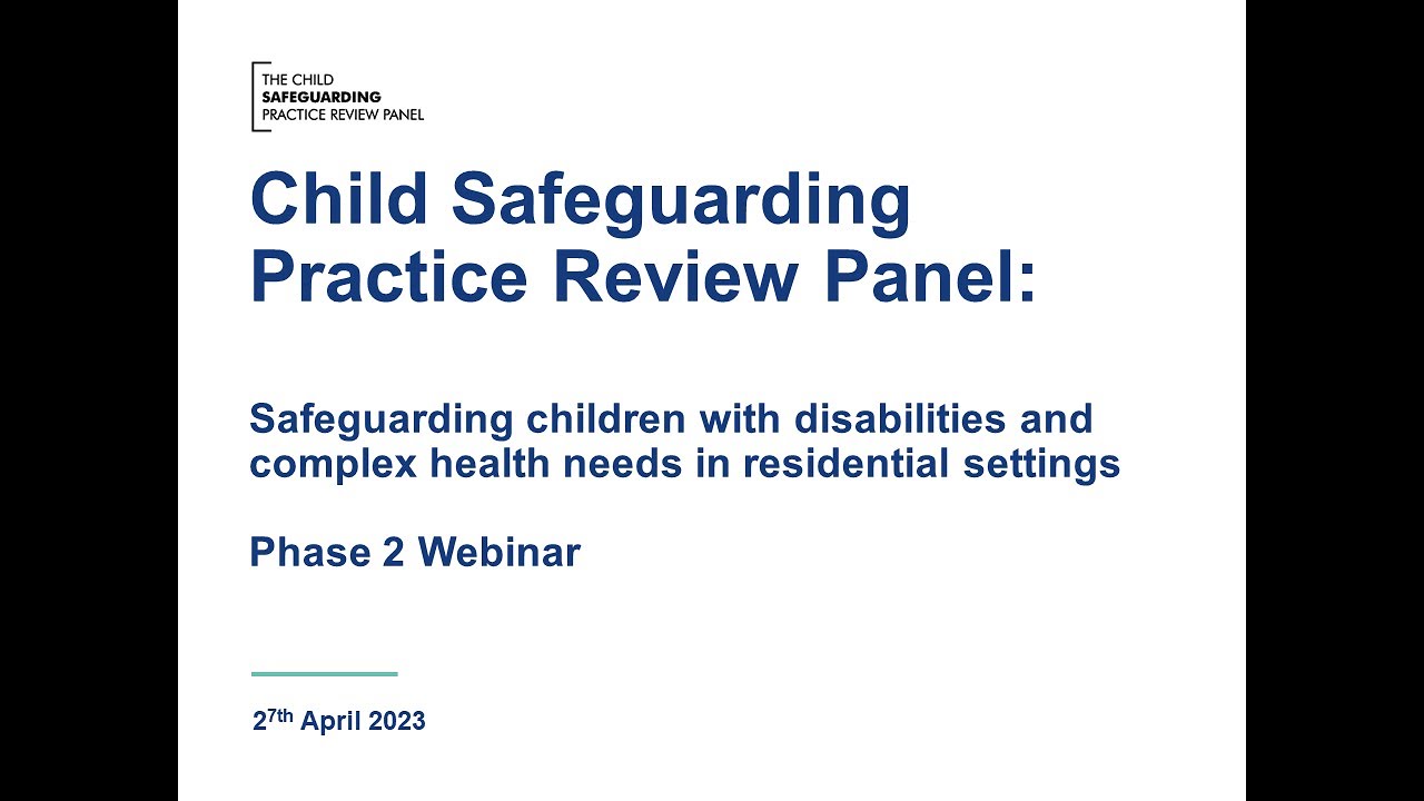 WEBINAR: Safeguarding children with disabilities and complex health ...