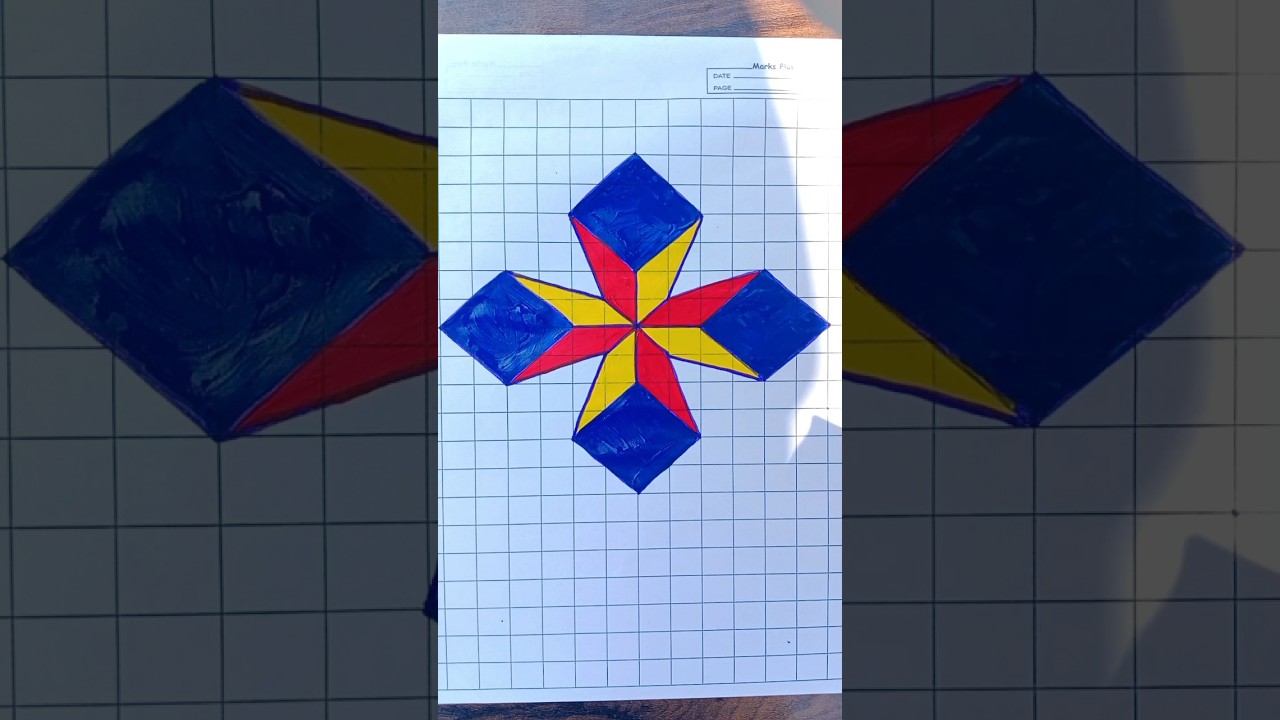 3d graph paper drawing - YouTube