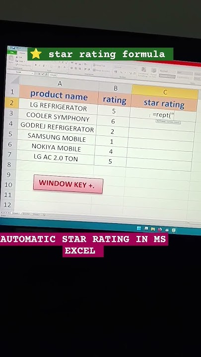 AUTOMATIC STAR RATING IN MS EXCEL || ADVANCED EXCEL || ADVANCE LEVEL EXCEL TRICK #excel # ...