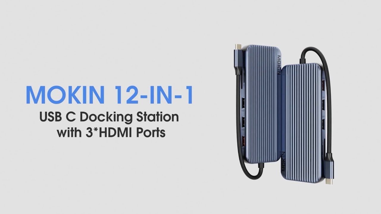 Seamless Connectivity: MOKiN 12-in-1 USB-C Dock - YouTube