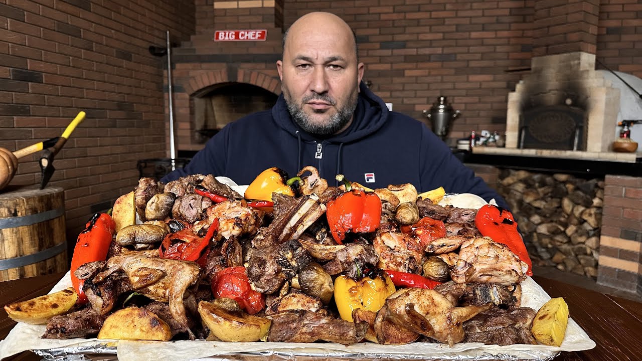 MEGA Assorted Caucasian Kebab!!! - YouTube