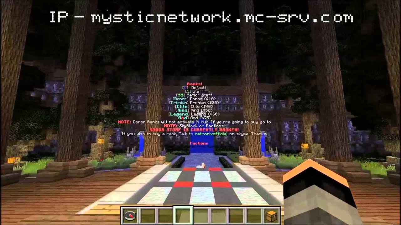 Minecraft srever! mysticnetwork.mc-srv.com JOIN NOW! - YouTube