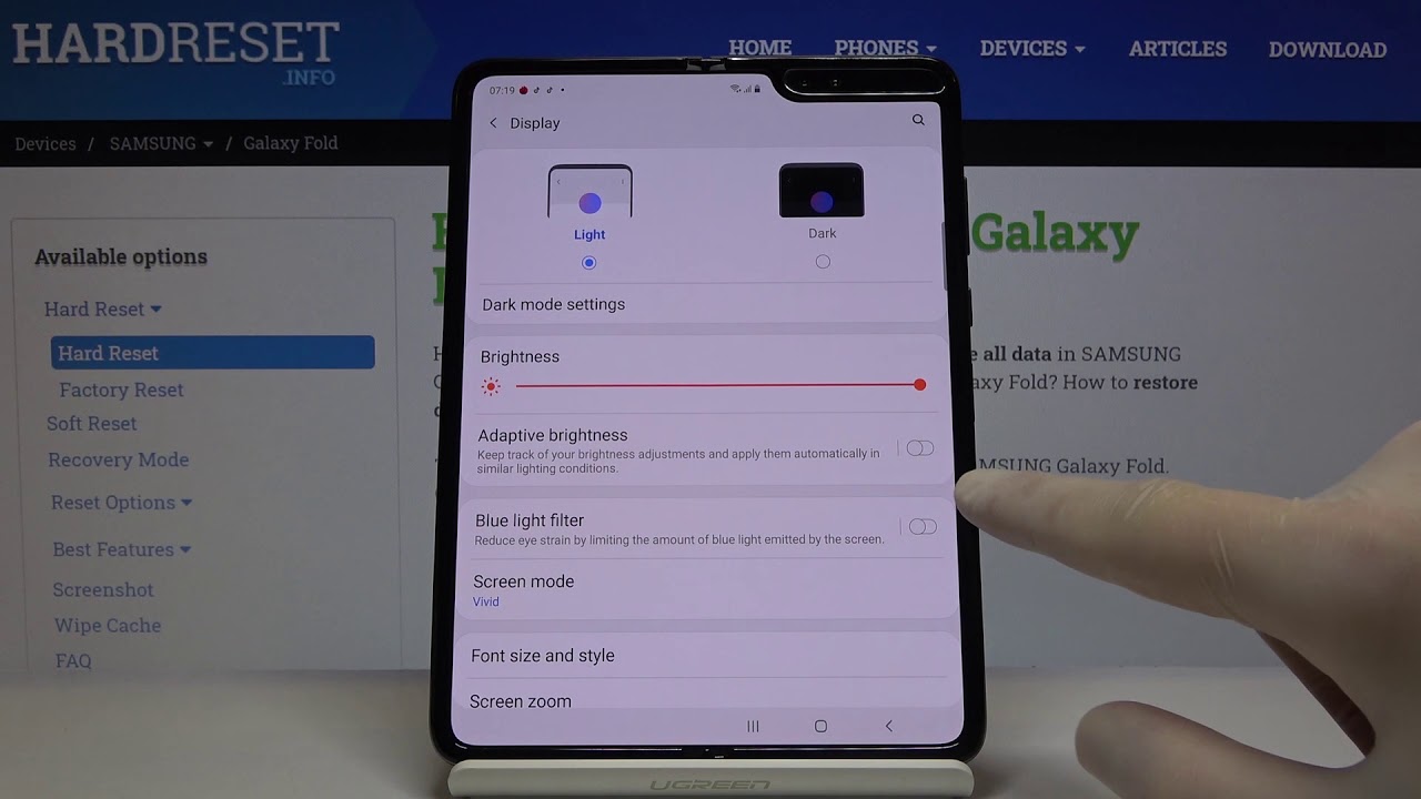 How to Set Auto Brightness in SAMSUNG Galaxy Fold – Set Adjustive ...