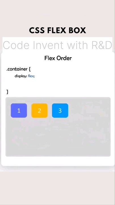 Css Flex Box Example Learn With Code Invent Css Codeinvent Developerlife Code Youtube