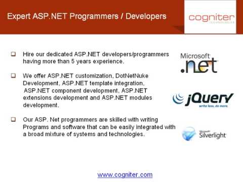 ASP.NET Development India | Hire ASP.NET Developer - Cogniter - YouTube