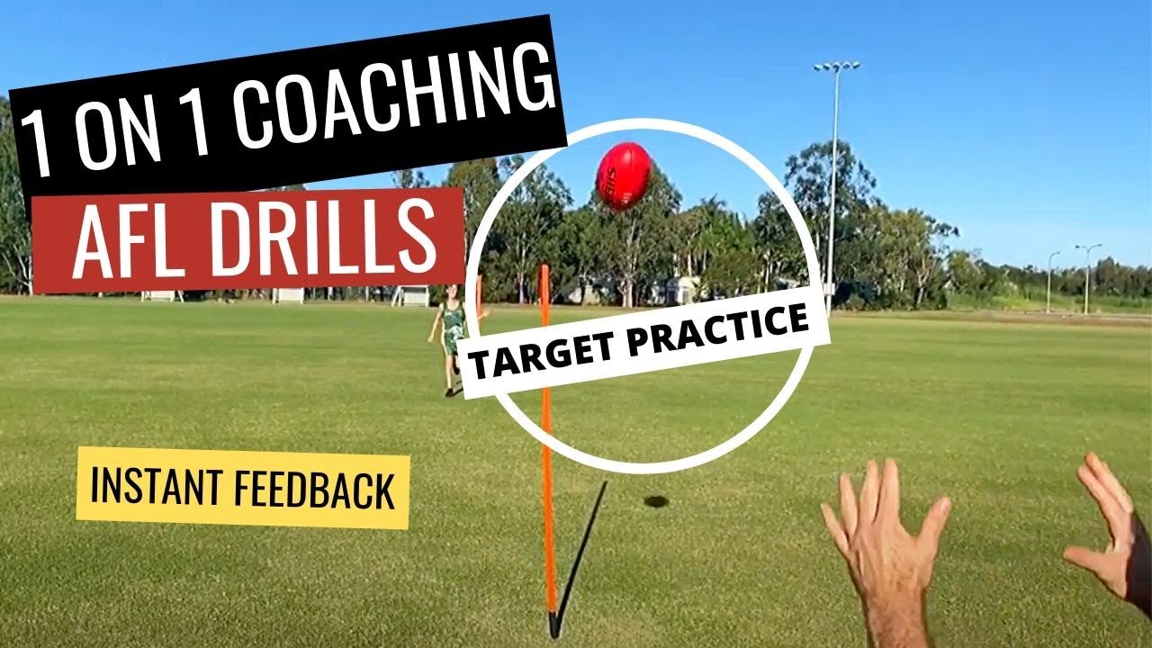 AFL drills- 1 on 1 coaching - YouTube
