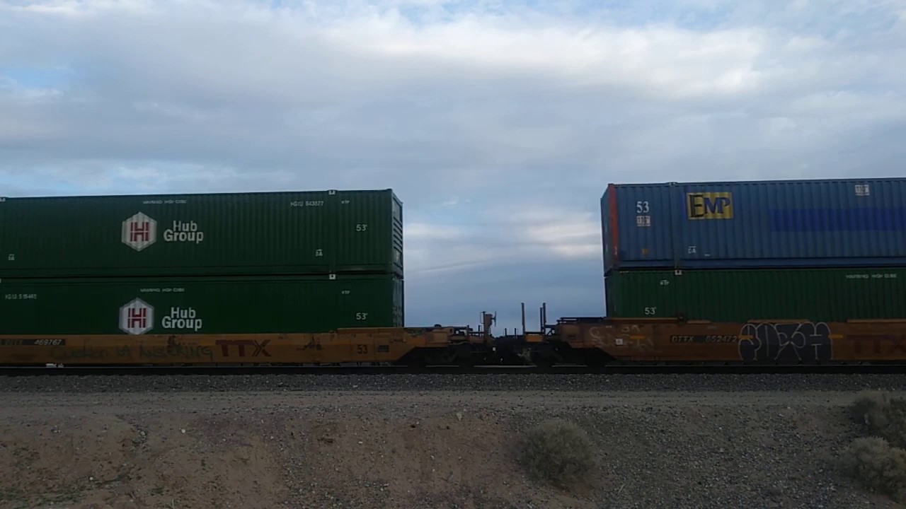EB UP Domestic Intermodal Train At Lenwood Ca! #bigbossrailfanner - YouTube