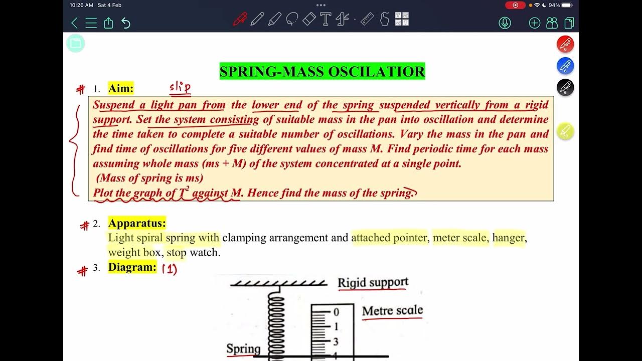 Spring Mass Oscillator||Physics Practical Examination-2023 - YouTube