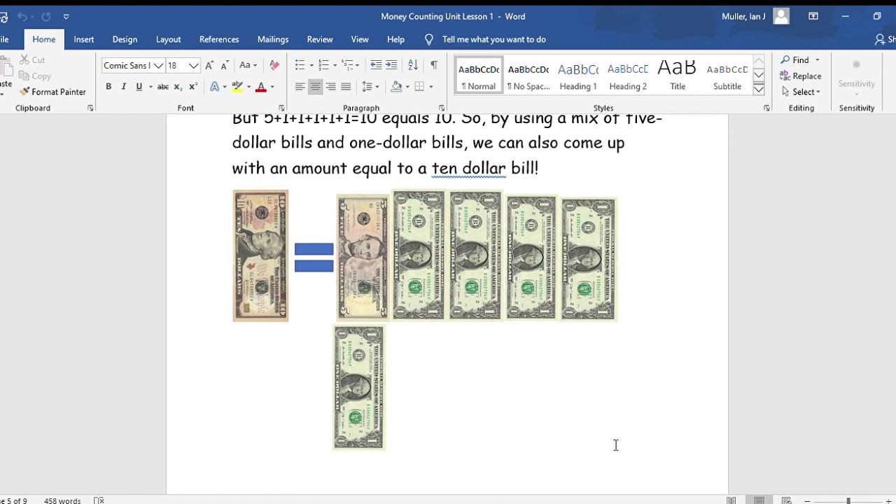Money Counting Unit Lesson 1 - YouTube