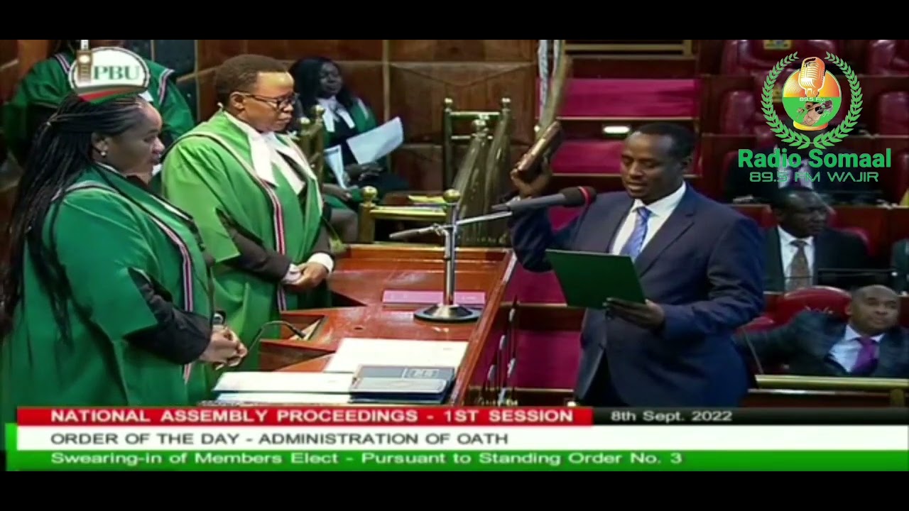 Mohammed Adow swearing in for the 13th Parliament... - YouTube