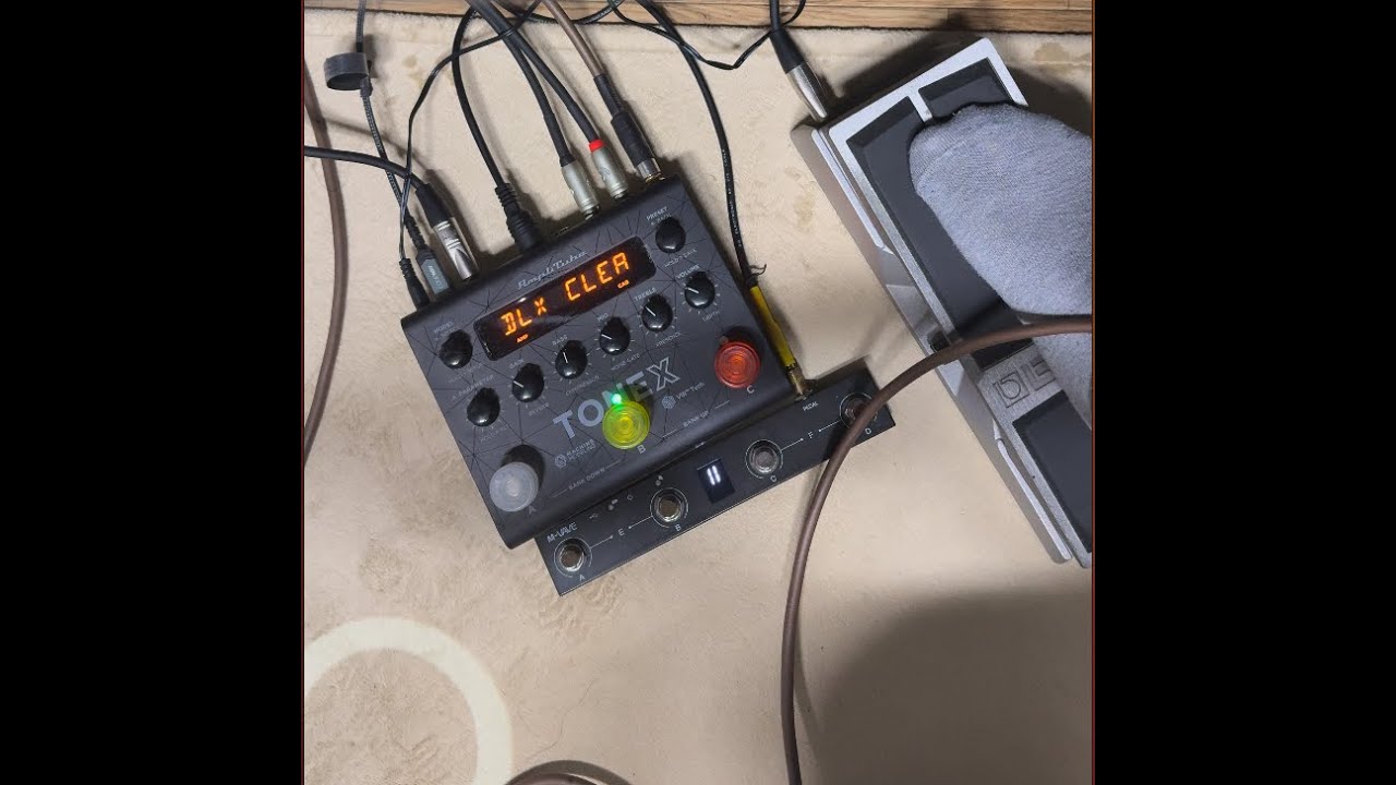 톤엑스 미디 페달, 익스프레션 볼륨 연결해서 사용기/ Tonex midi,expression pedal - YouTube