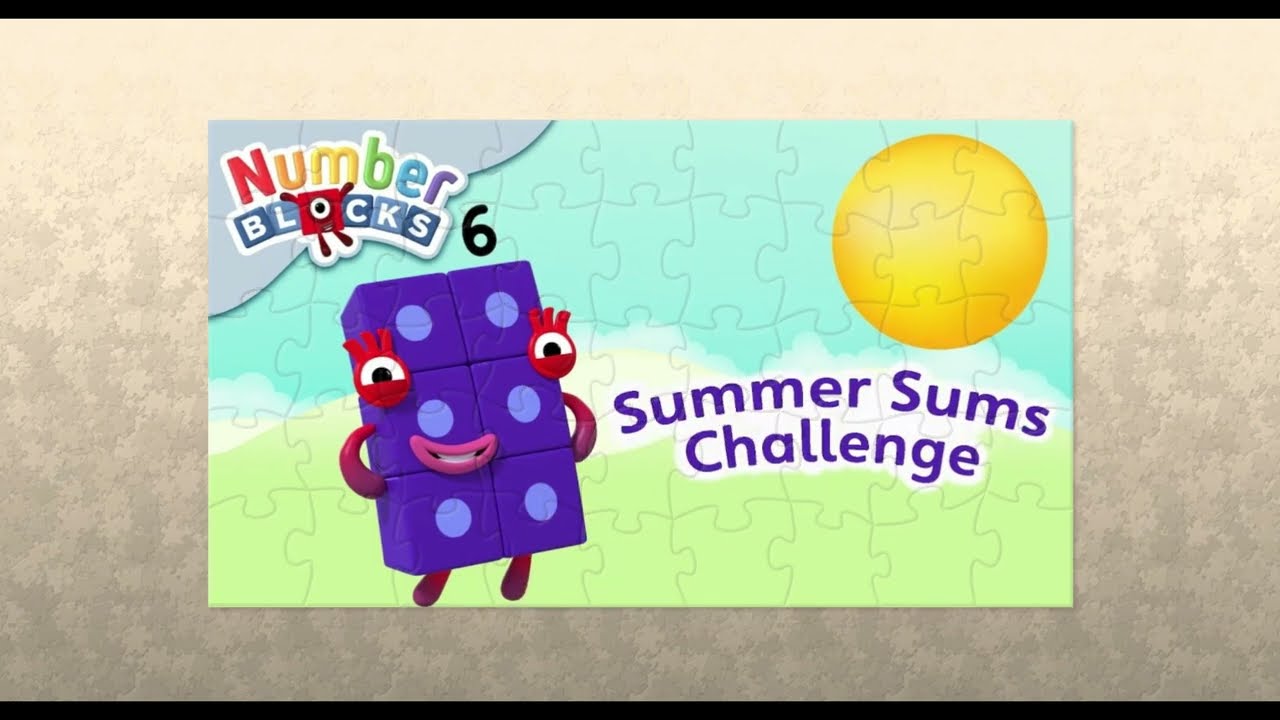 Numberblocks puzzle game number six with summer sums game - YouTube