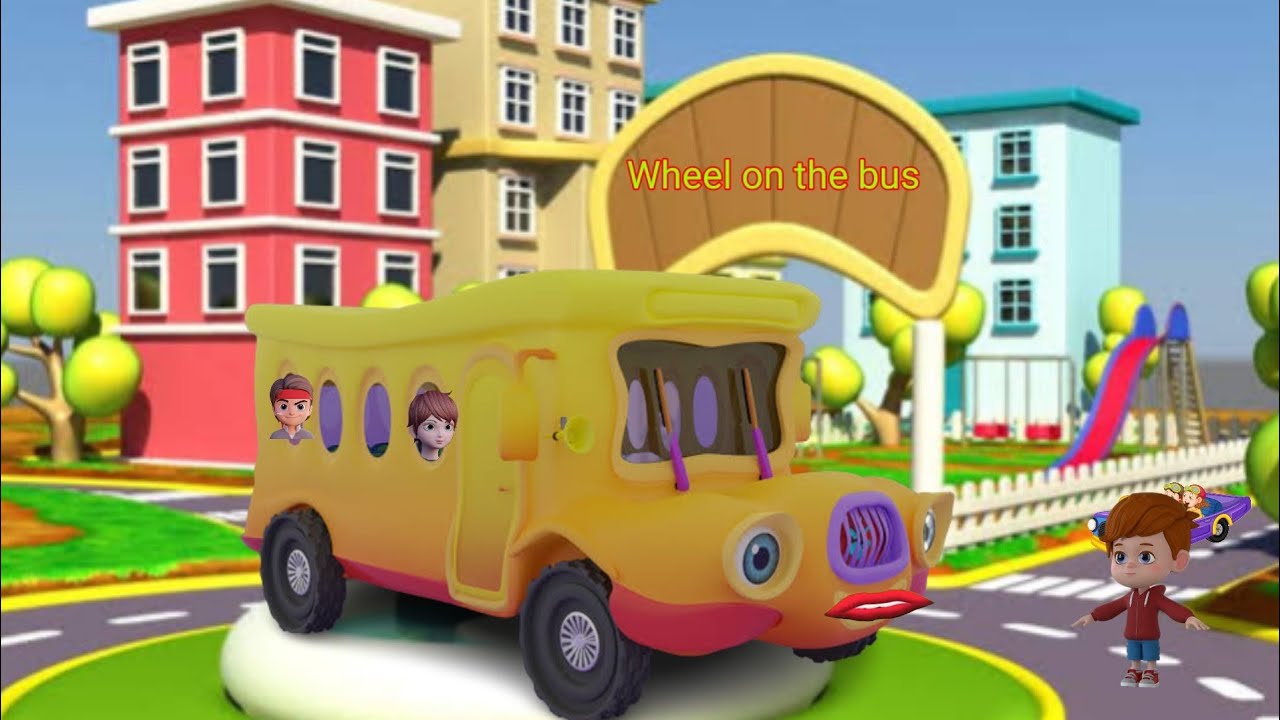 The Wheels On the Bus Goes Round and Round/very popular kids rhymes and ...