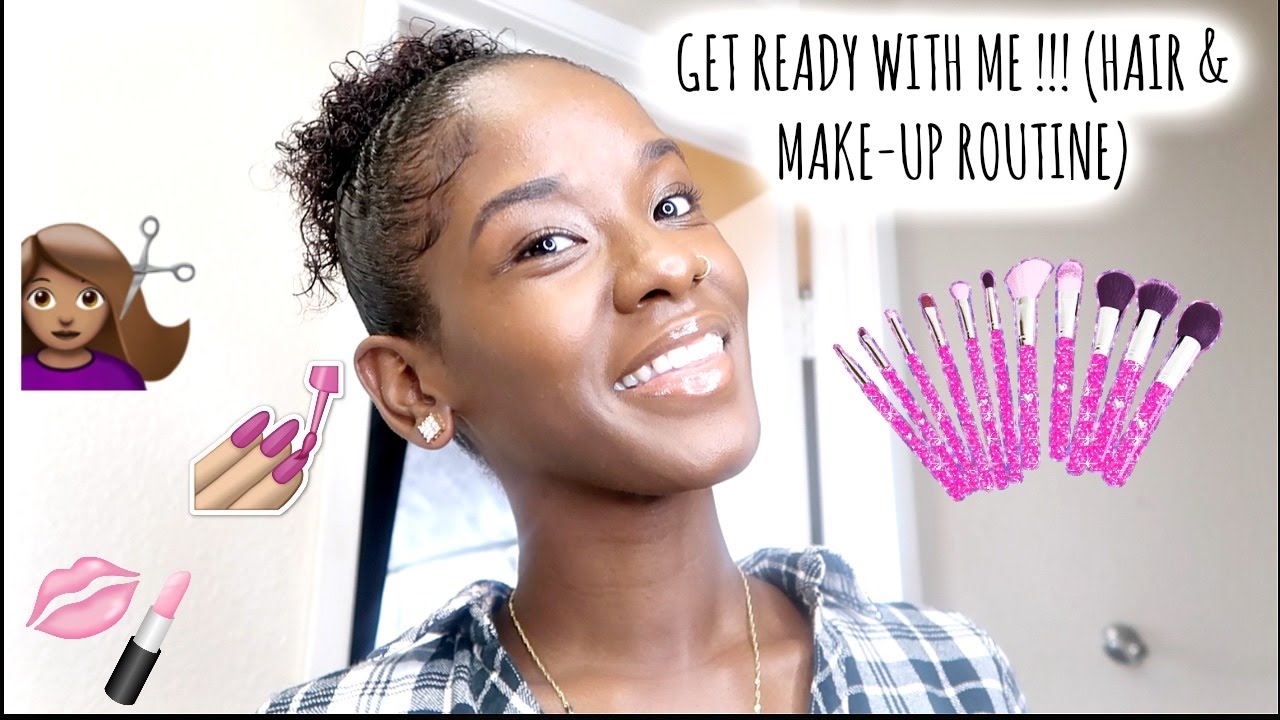GET READY WITH ME !!! (HAIR AND MAKE-UP ROUTINE) | LACY'S FILES - YouTube