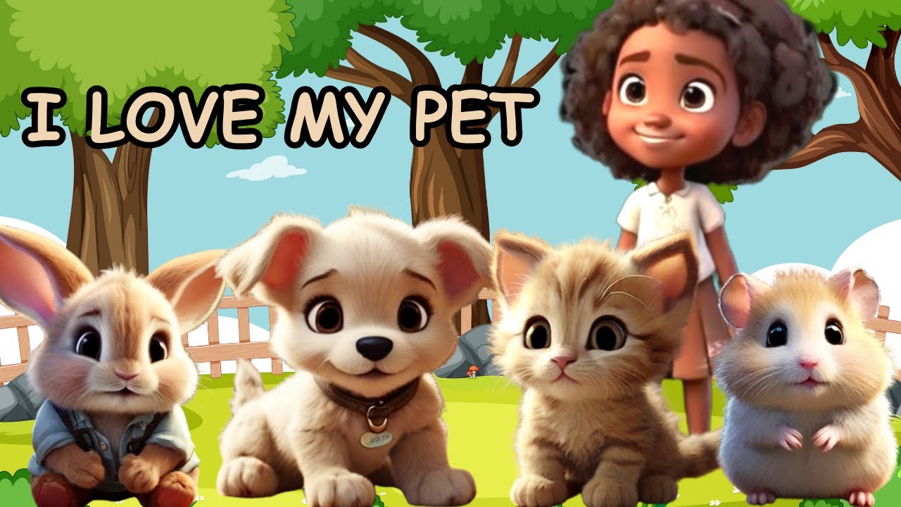 Pet Animals | Pre School | Learn English Words (Spelling) Video For ...