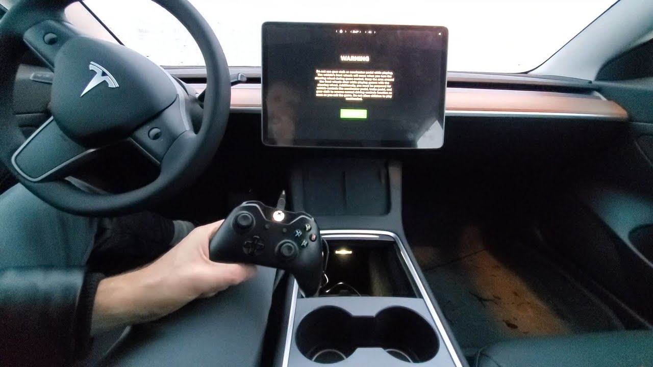 Tesla Model 3 - Gaming with XBox Controller - YouTube
