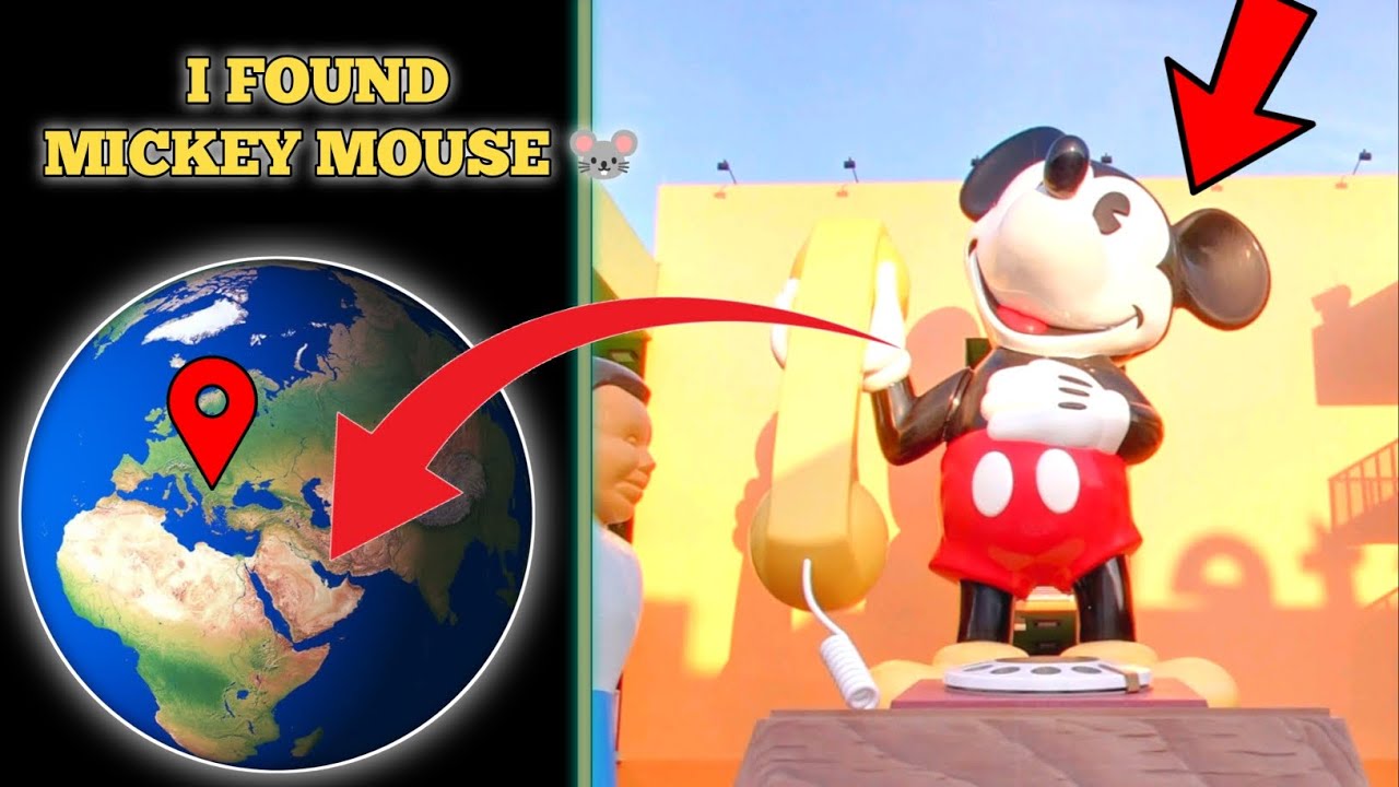 I Found Giant Mickey mouse 🐭 On Google Maps and Google Earth 😰! - YouTube