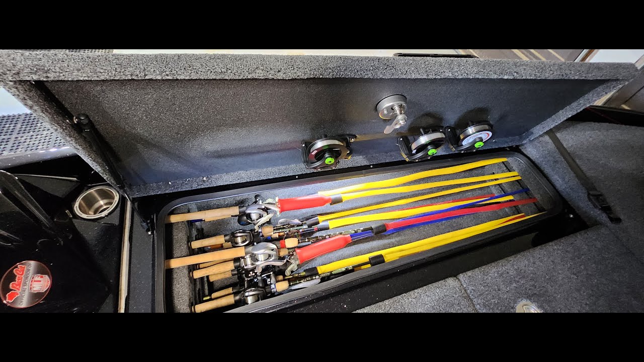 Custom Rod Organizer on Bass Cat Puma STS - YouTube