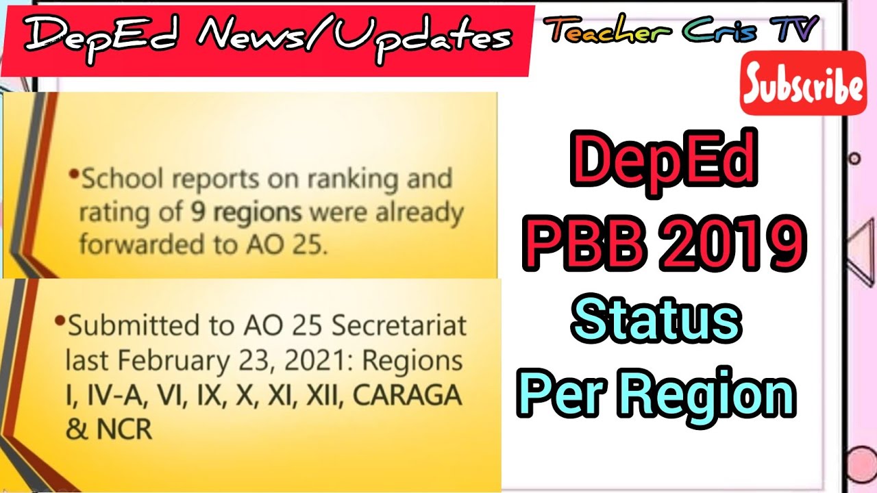 Update: PBB 2019 Status per Region as of March 31, 2021 - YouTube