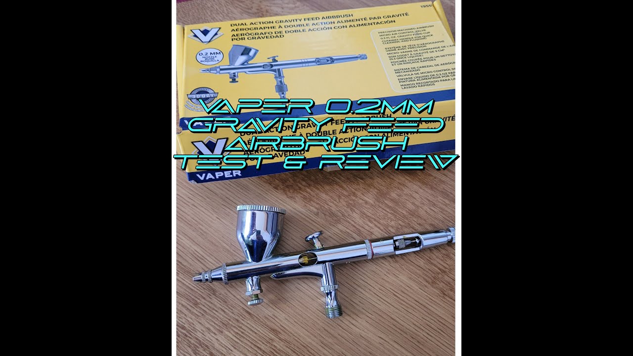 Vaper 0.2mm Gravity Feed Airbrush Test & Review - YouTube
