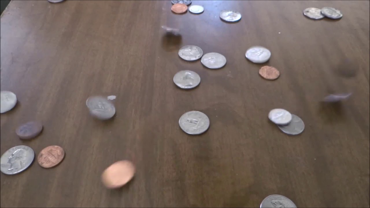 10 Hours of Pouring Coins on a Table - YouTube