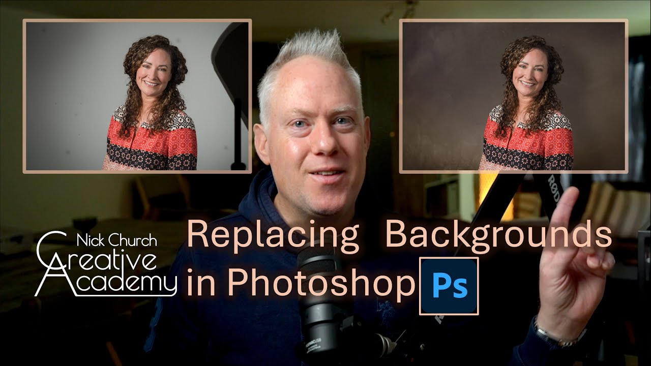 How to Replace Headshot or Portrait Backgrounds in Adobe Photoshop ...