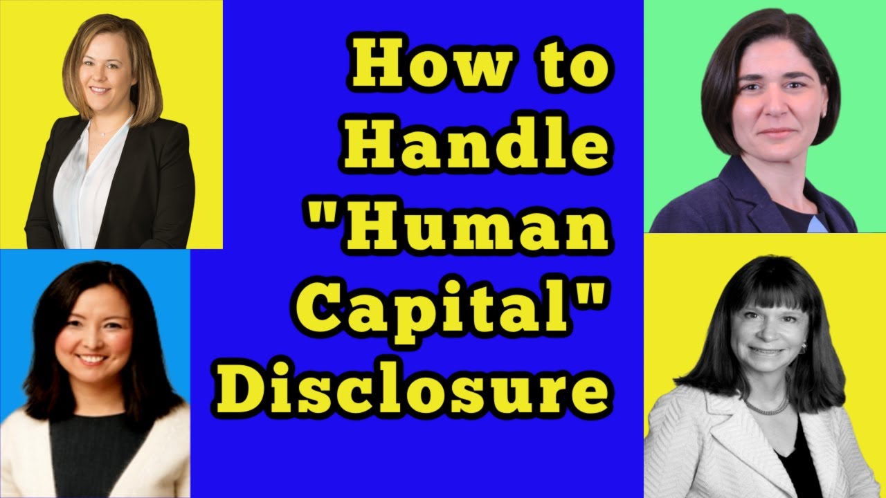 How to Handle "Human Capital Management" Disclosure - YouTube